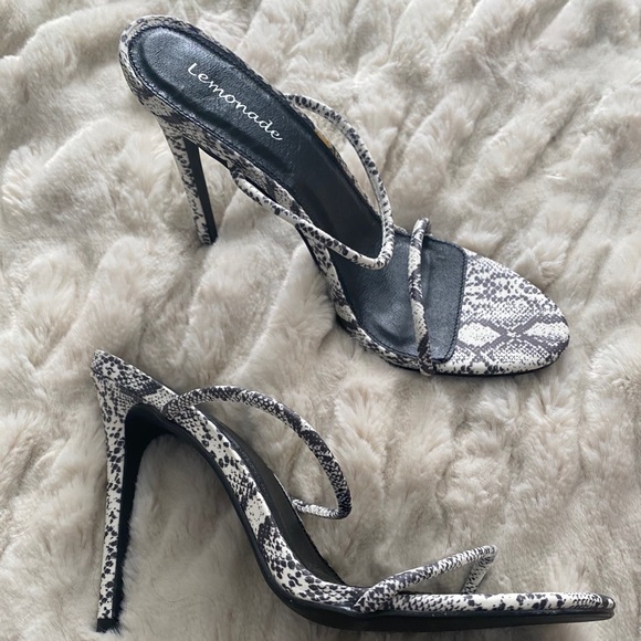 Lulus | Shoes | Snake Print High Heel Sandals | Poshmark